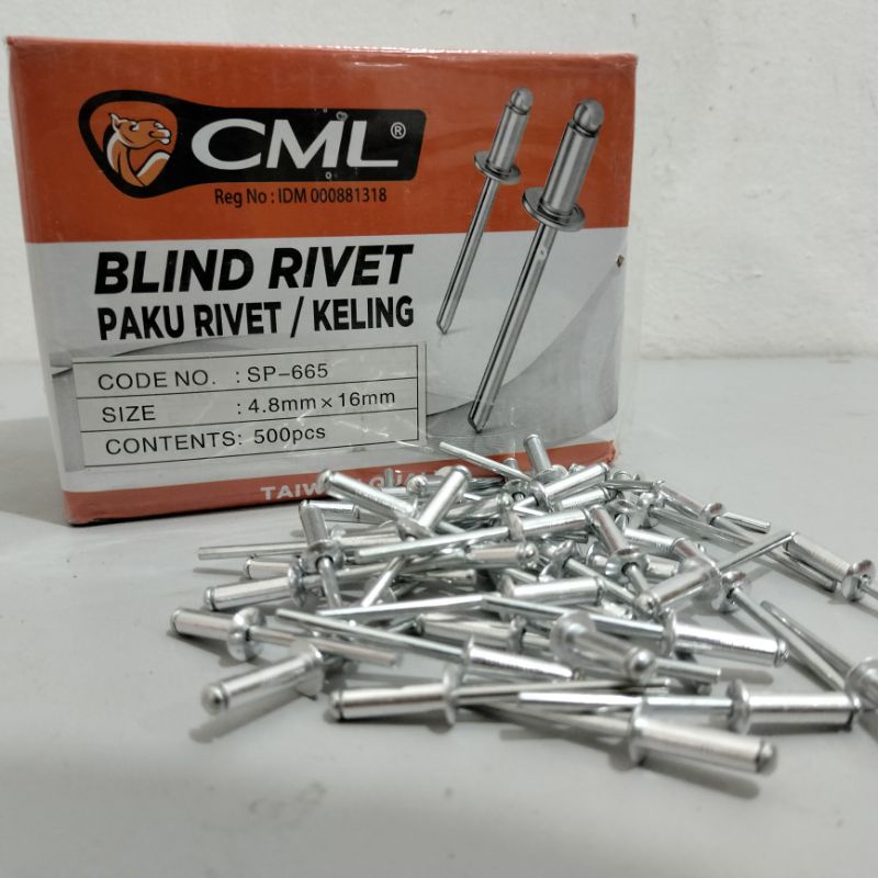 Jual PAKU RIVET "CAMEL" PER 50PCS 4.8MM VARIAN UKURAN || PAKU RIVET ...