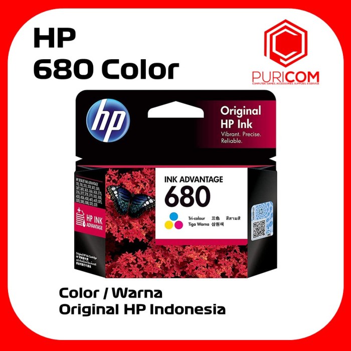Jual Tinta HP 680 Color / HP 680 Colour Original Ink Advantage ...