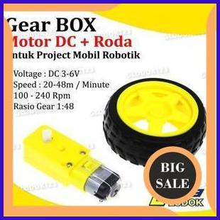Jual Roda Motor DC Arduino Gear 3V 6V Wheel Dinamo Mobil Robot Smart ...