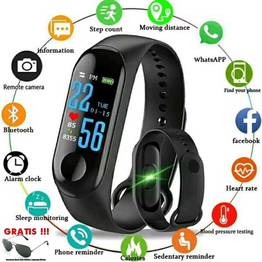 Jual Jam Smartwatch Jam Tangan Sport Sporty Olahraga Notifikasi ...