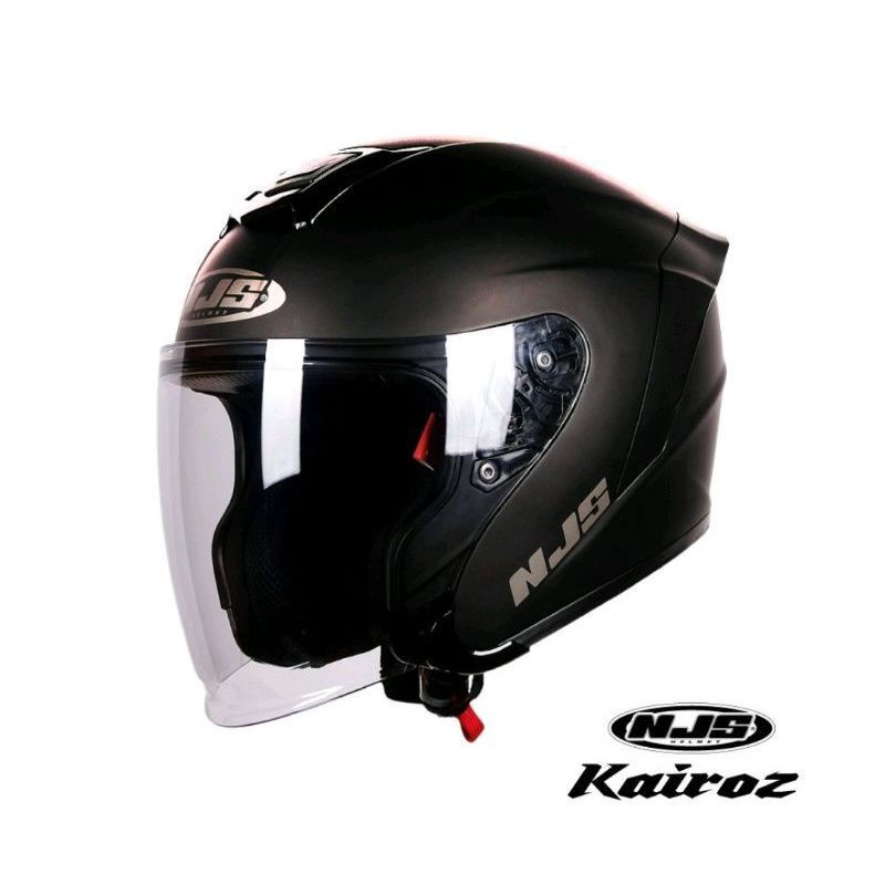Jual NJS Khairos V1 Solid Helm Half Face Premium | Shopee Indonesia