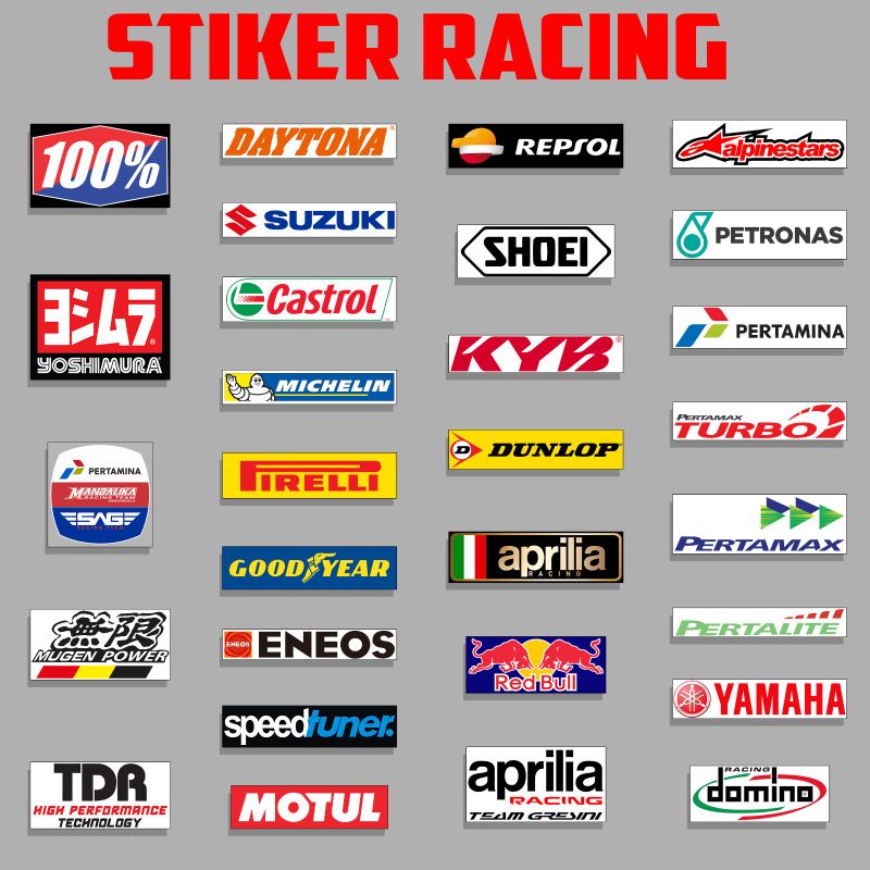 Jual Stiker motor sponsor racing II (bijian) - TDR Shoe Alpinestar ...