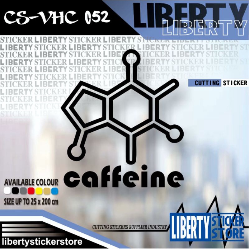 Jual Cutting Sticker Chemical Compound Caffeine | Cutting Stiker ... Jual Cutting Sticker Chemical Compound Caffeine | Cutting Stiker ...