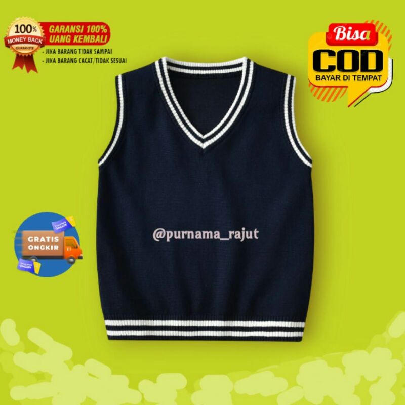 Jual Rompi Rajut Dewasa / Rompi Anak SMA / Rompi Rajut Anak SMP / Rompi ...