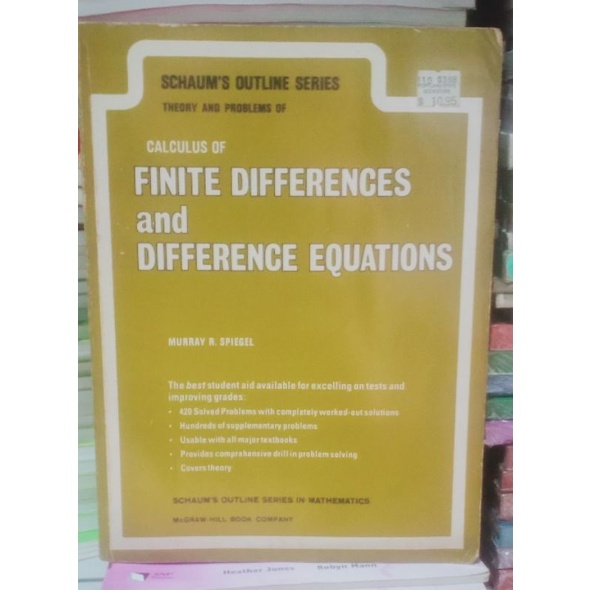 Jual CALCULUS OF FINITE DIFFERENCES and DIFFERENCES EQUATIONS | Shopee Indonesia