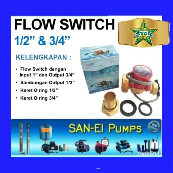 Jual Flow Switch San Ei 1-1/2" & 3/4" Otomatis Pompa Booster Brass Switch | Shopee Indonesia