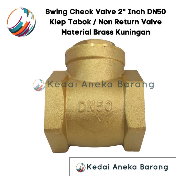 Jual Swing Check Valve Klep Tabok Air Brass Kuningan 2 2" Inch Inchi ...