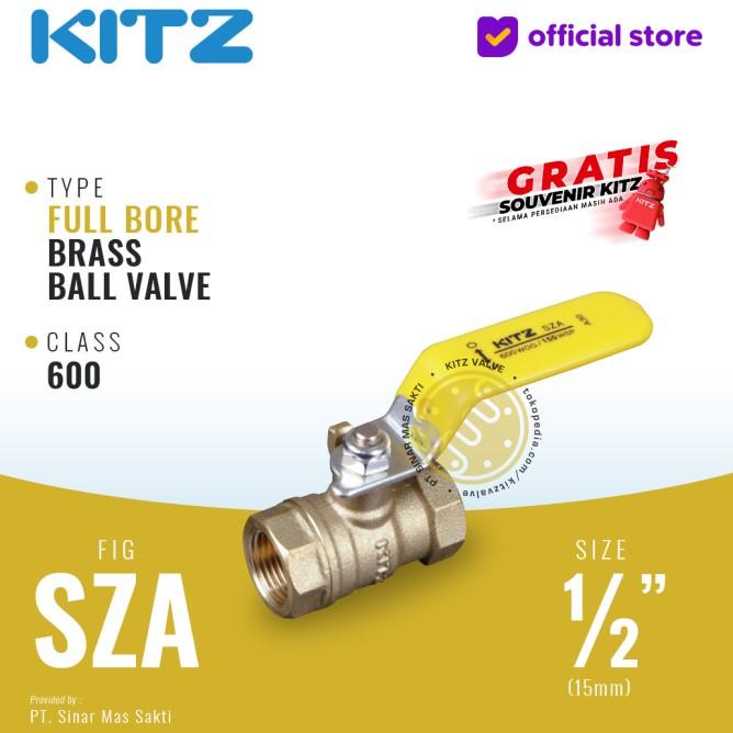 Jual Kitz Full Port Ball Valve Fig. 600 Sza , 1/2" - 15Mm , Drat Screw | Shopee Indonesia