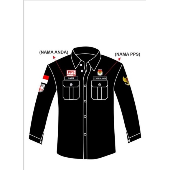 Jual KEMEJA PPS MELAYANI BORDIR || KEMEJA PANITIA PEMILIHAN SUARA BORDIR || SERAGAM PPS MELAYANI ...