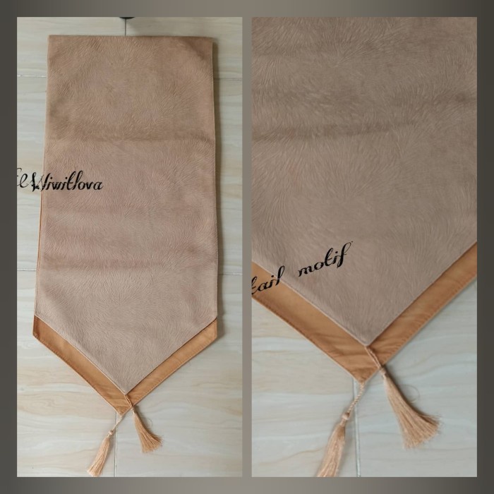 Jual TAPLAK MEJA BUFFET/TABLE RUNNER BELUDRU POLOS MINIMALIS - COKLAT ...