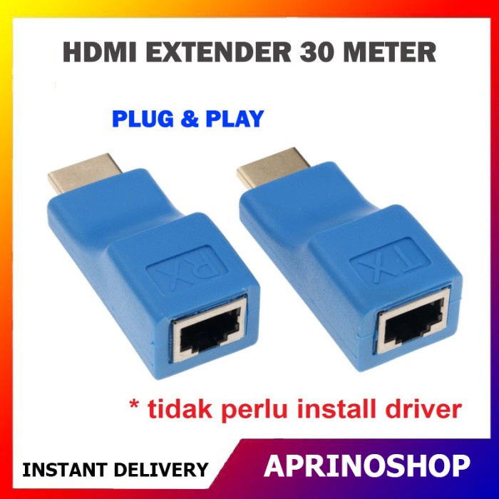 Jual HDMI Extender 30M RJ45 Cat5e Cat6 HDMI Extension Kabel LAN ...