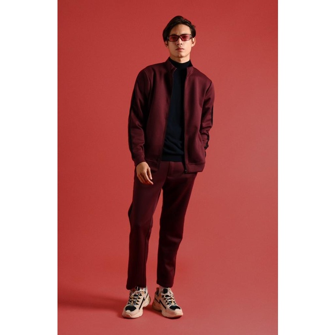 Jual Jaket Prepp Studio Tweed Tracktop Maroon Stripe Black | Shopee ...