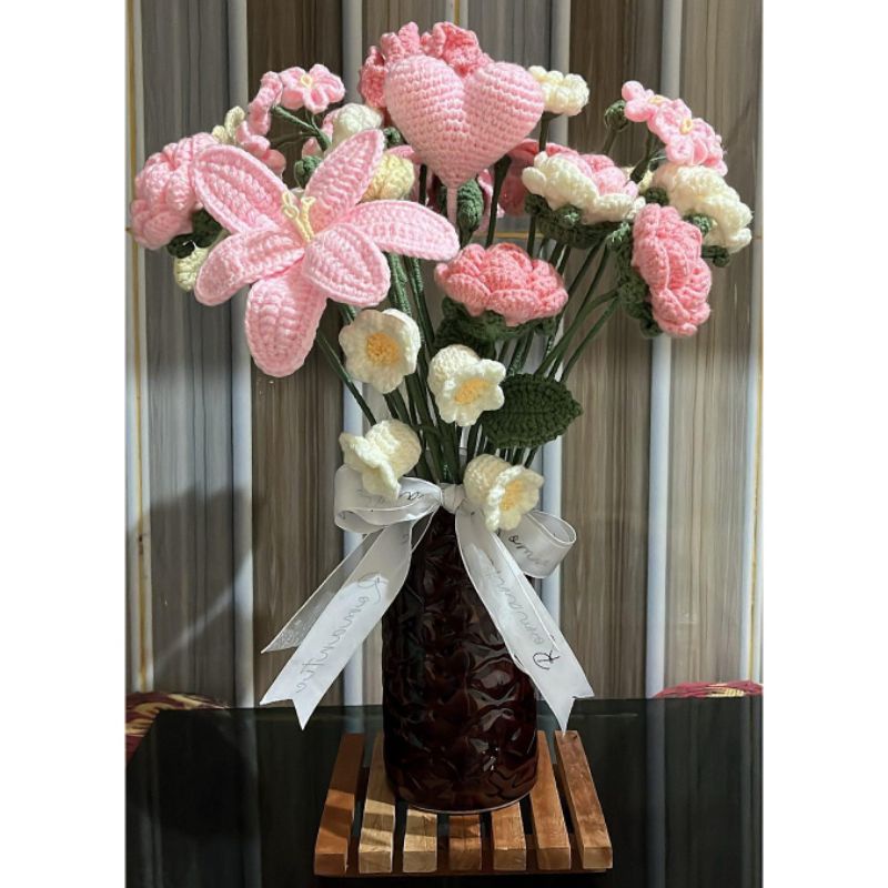 Jual BUNGA RAJUT PERTANGKAI (TANPA WRAPPING) | Shopee Indonesia