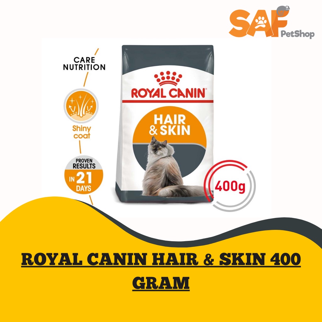 Jual ROYAL CANIN HAIR & SKIN 400 GRAM UNTUK BULU DAN KULIT KUCING ...