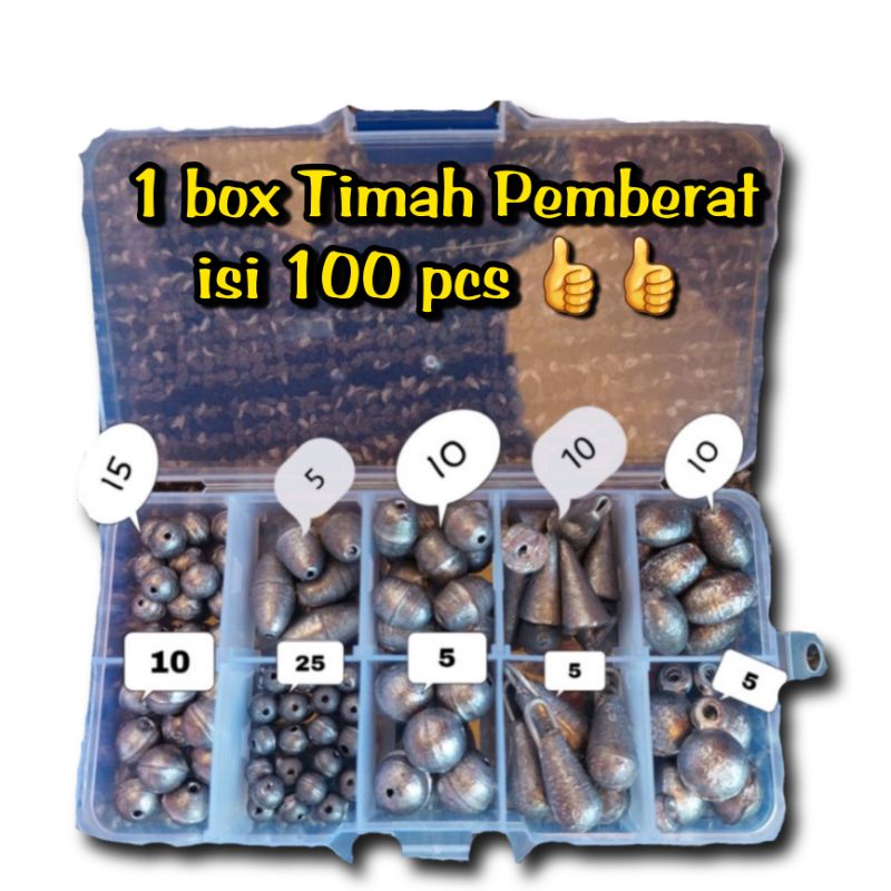 Jual Pemberat/Timah/Bandul Mancing Dasaran isi 100pcs | Shopee Indonesia