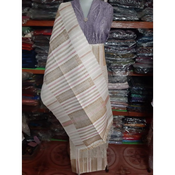 Jual SONGKET PENGANTIN BATAK PUCCA KLASIK PUTIH TULANG BENANG 100 ...