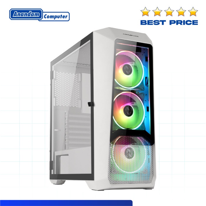 Jual Casing Abkoncore Helios H300G 300G White SYNC 3 FAN RGB REMOTE ...