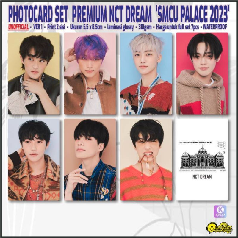 Jual Unofficial Photocard set premium nct dream smcu palace / print 2 sisi laminasi | Shopee ...