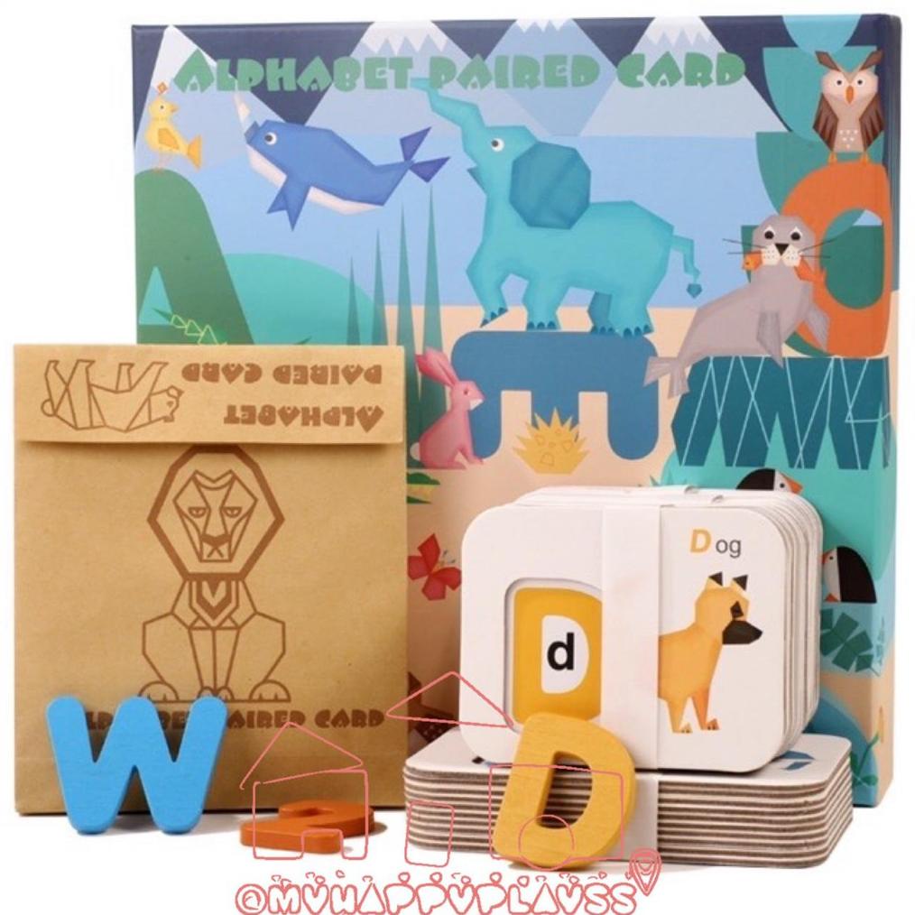 Jual Alphabet Number Paired Card Alfabet Huruf Puzzle Balok Blocks ...
