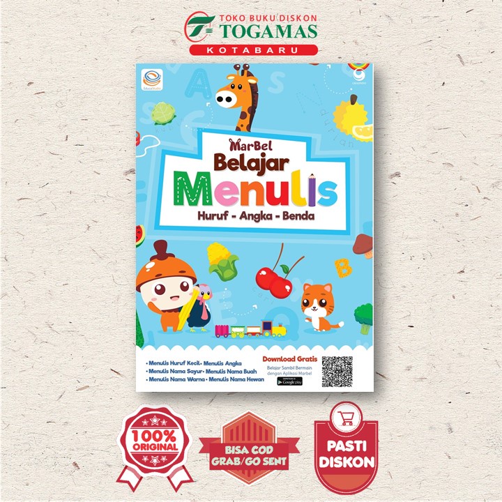 Jual Seri Marbel: Belajar Menulis Huruf - Angka - Benda - Educa Studio ...