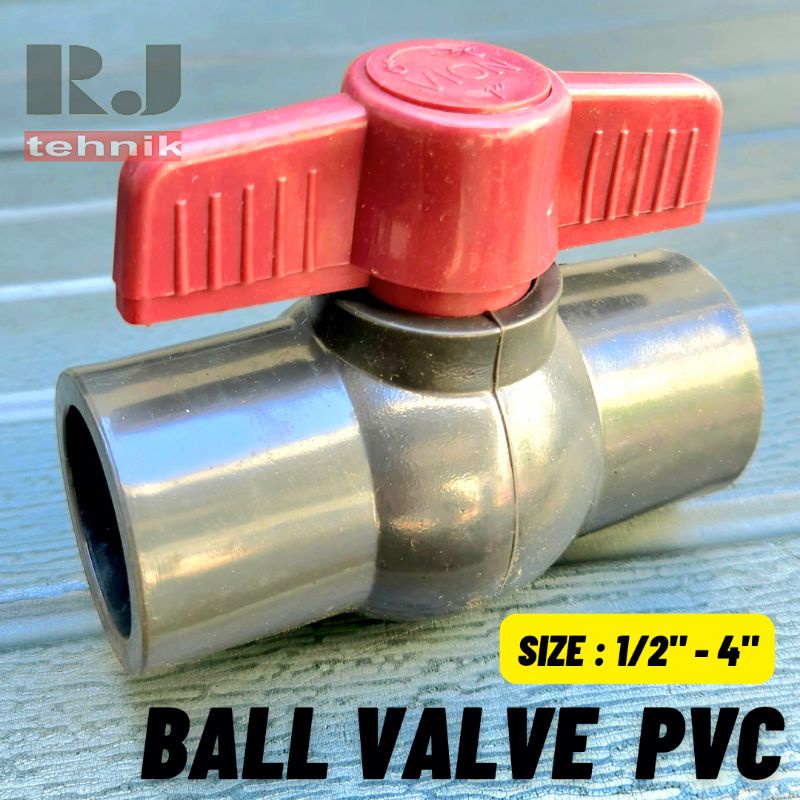Jual Ball Valve PVC Stop Keran PVC Plastik 1/2" - 2" inch Stop Kran Tebal Kuat | Shopee Indonesia