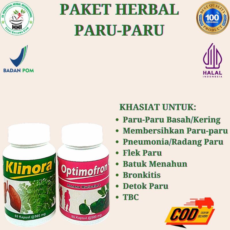 Jual Klinora Optimofron Obat Paru Paru, Asma, Batuk Menahun, Flek Paru ...