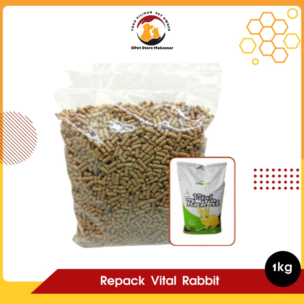 Jual Makanan Kelinci kering Vital Rabbit Repack 1 kg dry food | Shopee ...