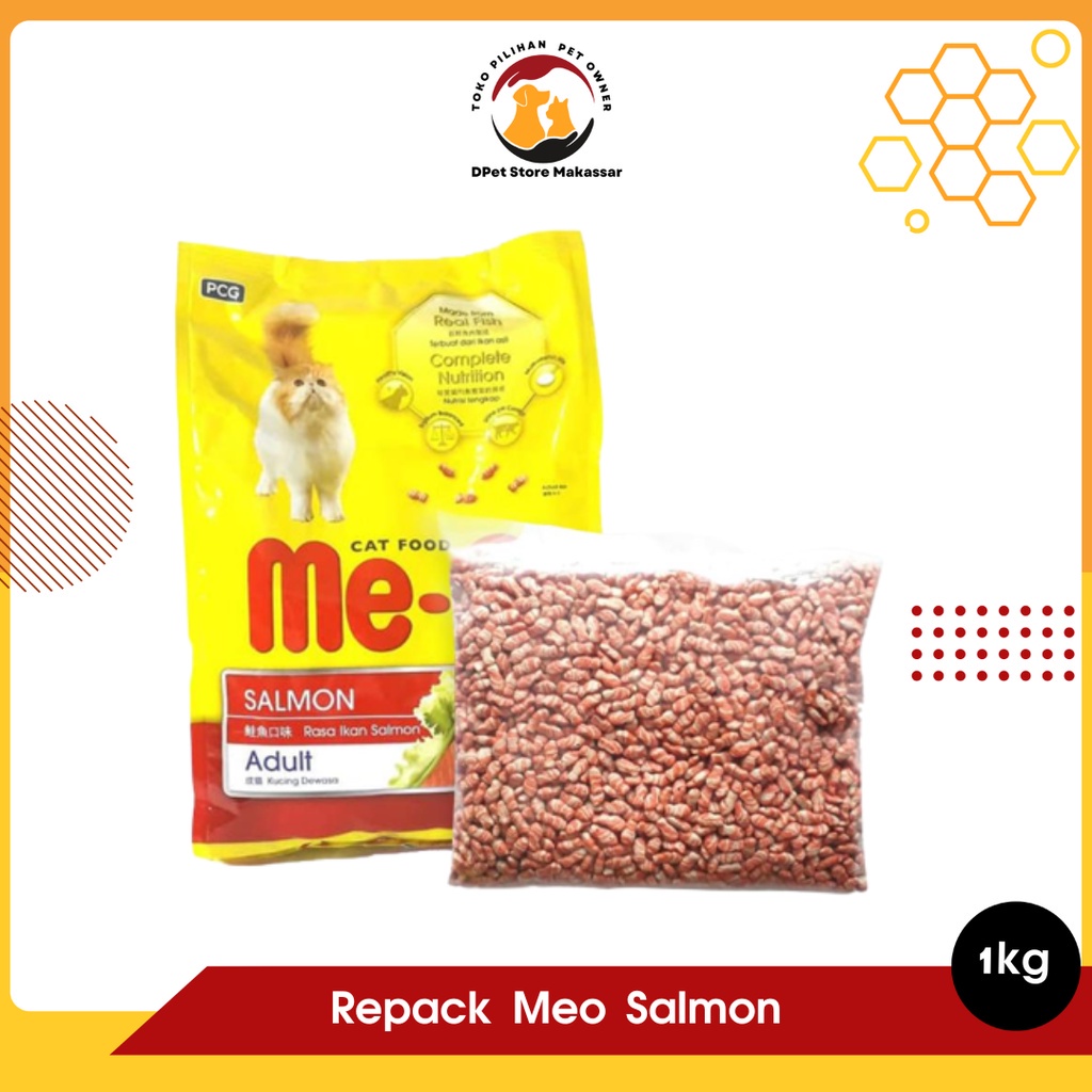 Jual Makanan kucing kering-Repack Meo Salmon adult 1Kg dry food ...