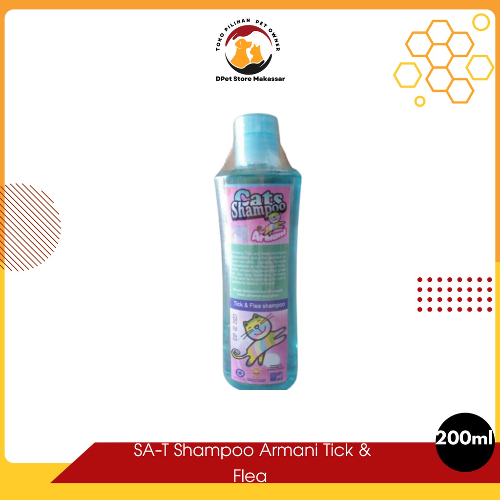 Jual Shampoo Kucing-SA-T (Shampoo Armani Tick & Flea 200 ml) | Shopee ...