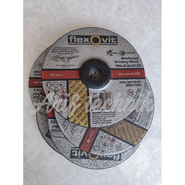 Jual Grinding disc FLEXOVIT 7" / Batu gerinda poles Flexovit 180×6.8mm ...