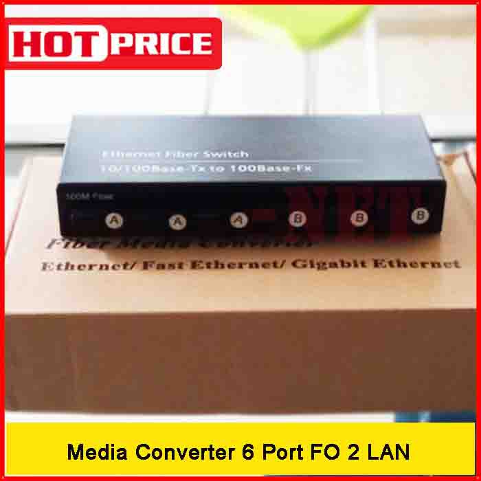 Jual Media Converter 6 Port FO 2 LAN Box | Shopee Indonesia