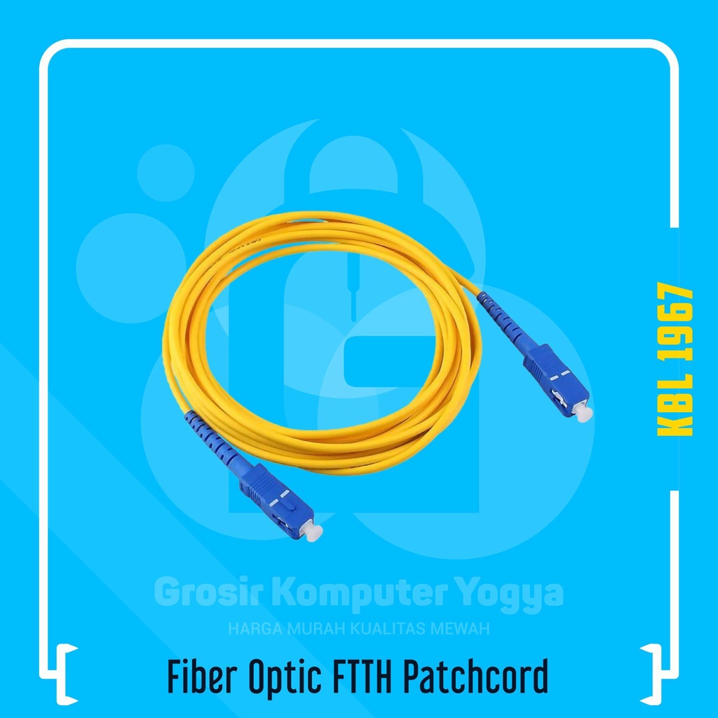 Jual Fiber Optic SC/UPC FTTH Patchcord Cable Kabel Serat Optik | Shopee ...
