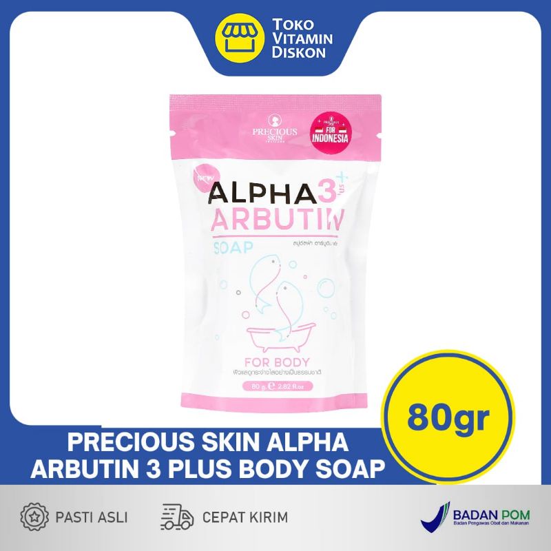 Jual PRECIOUS SKIN ALPHA ARBUTIN 3 PLUS BODY SOAP 80GR | Shopee Indonesia