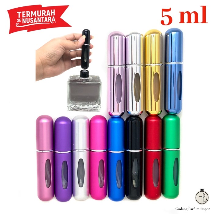 Jual BOTOL DECANT PARFUM ATOMIZER / TEMPAT BOTOL PARFUM TRAVEL SIZE 5 ...