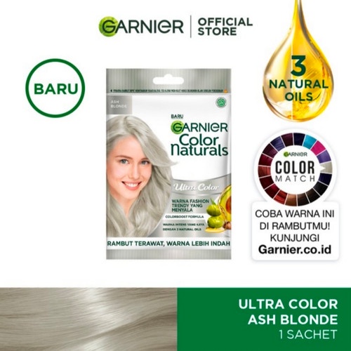 Jual Garnier Hair Color Nat Ash Blonde Sachet | Shopee Indonesia