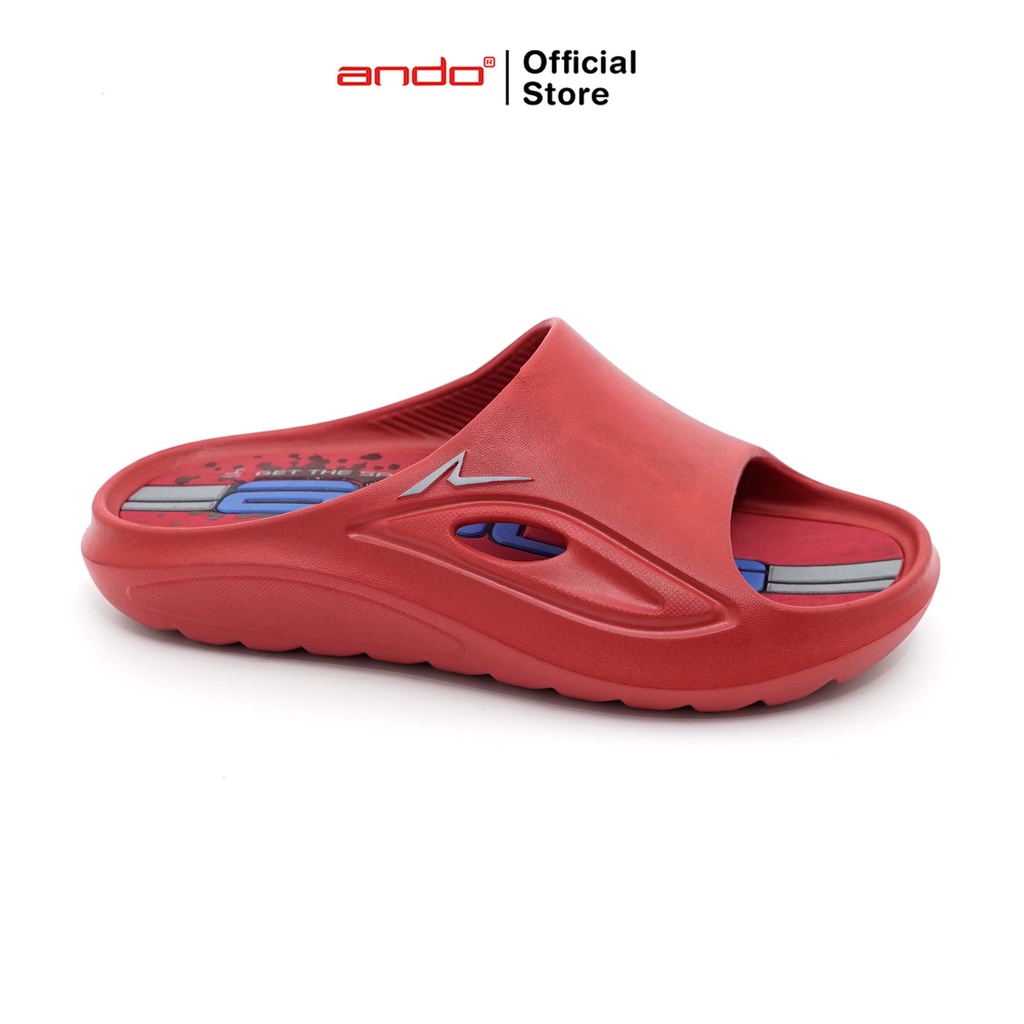 Jual Ando Official Sandal Selop Slip On Olympian Pria Dewasa - Merah ...