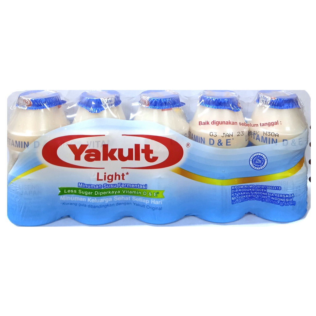 Jual S56043 YOGURT DRINK YAKULT LIGHT LESS SUGAR 5SX65ML MAJU BERSAMA ...