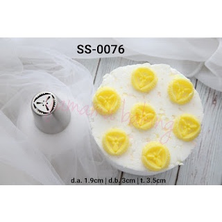 Jual SS-0076 Spuit rusia kecil bunga flower buttercream cake meringue ...