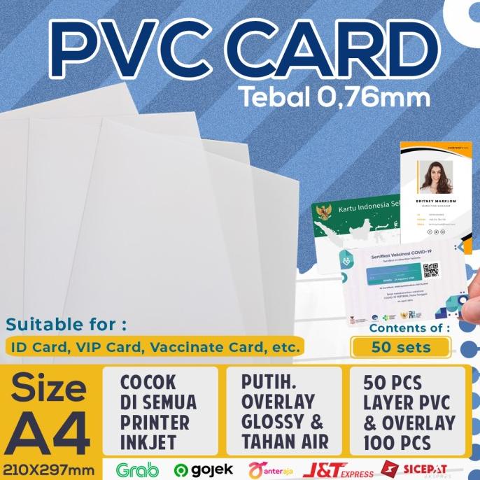 Jual PVC ID Card / Kertas PVC ID Card / Bahan ID Card A4 | Shopee Indonesia