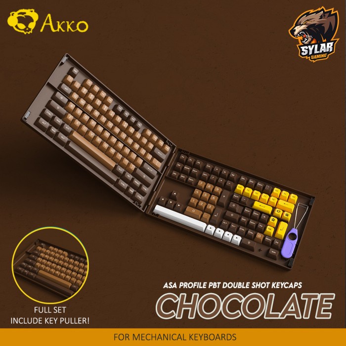 Jual AKKO CHOCOLATE PBT DOUBLE-SHOT KEYCAPS 178 SET ASA PROFILE ...