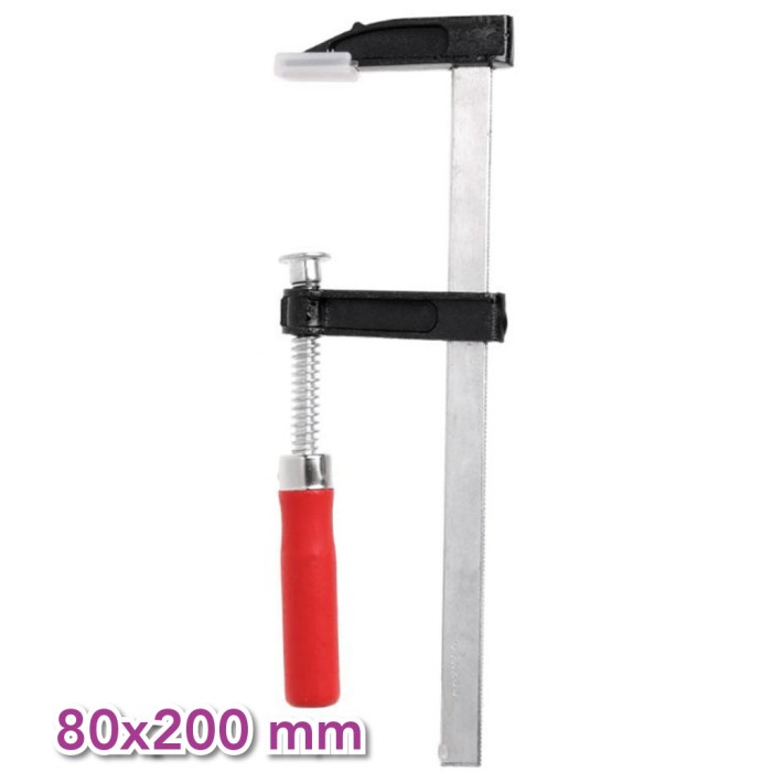 Jual clamp f ukuran 80 x 200 mm klem model f catok kayu klip jepit kayu ...