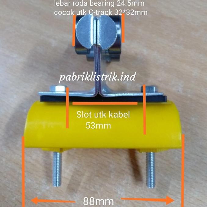 Jual Cable kabel trolley troley hanger C Track untuk hoist crane ...