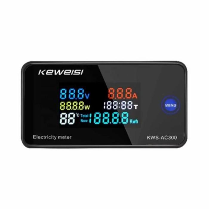 Jual AC watt meter digital 6in1 kwh KWS AC-300 100A volt ampere ...