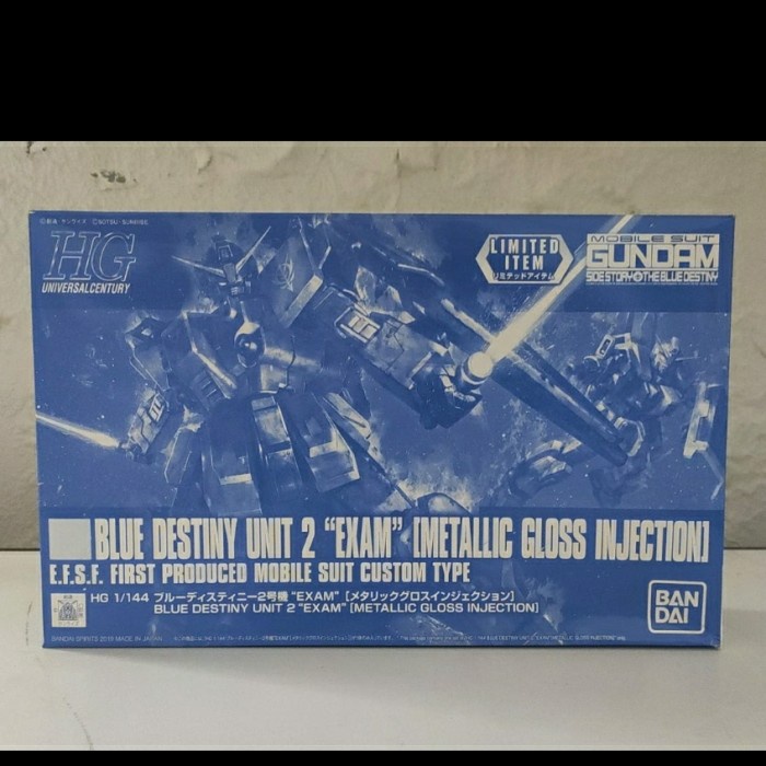 Jual GUNDAM HG BLUE DESTINY UNIT 2 EXAM (METALLIC GLOSS INJECTION LMT ...