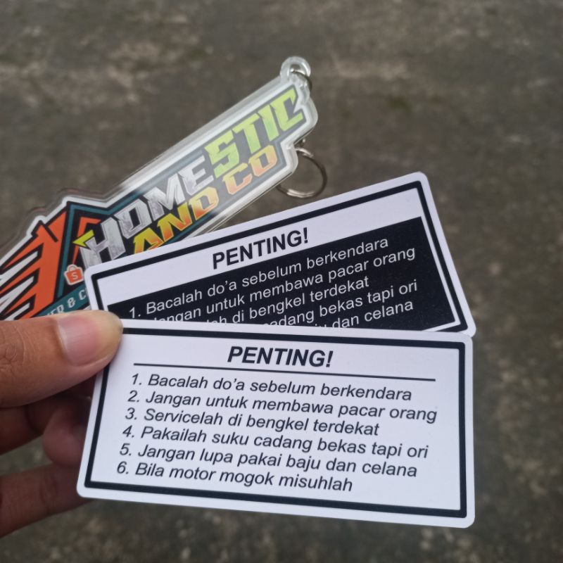 Jual Sticker Peringatan Tangki Motor | Shopee Indonesia