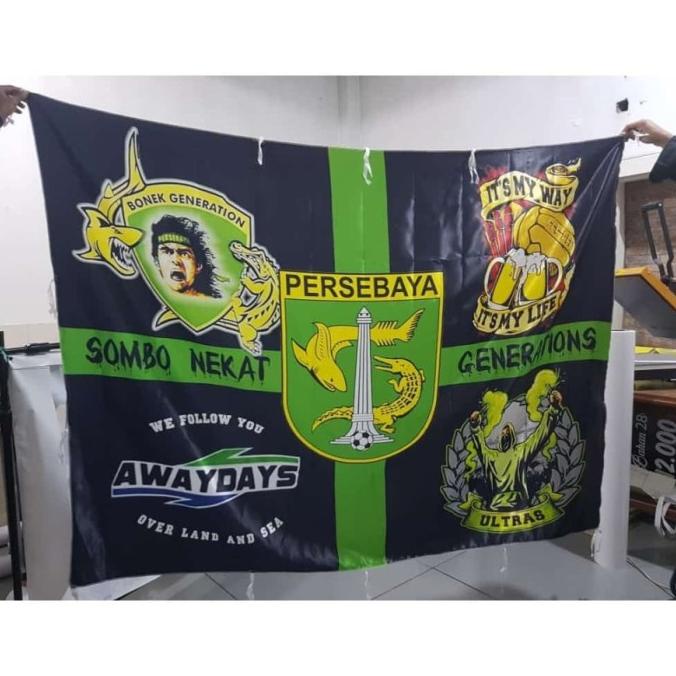 Jual Bendera Full Printing Persebaya / Cetak Bendera Kilat / Sablon ...