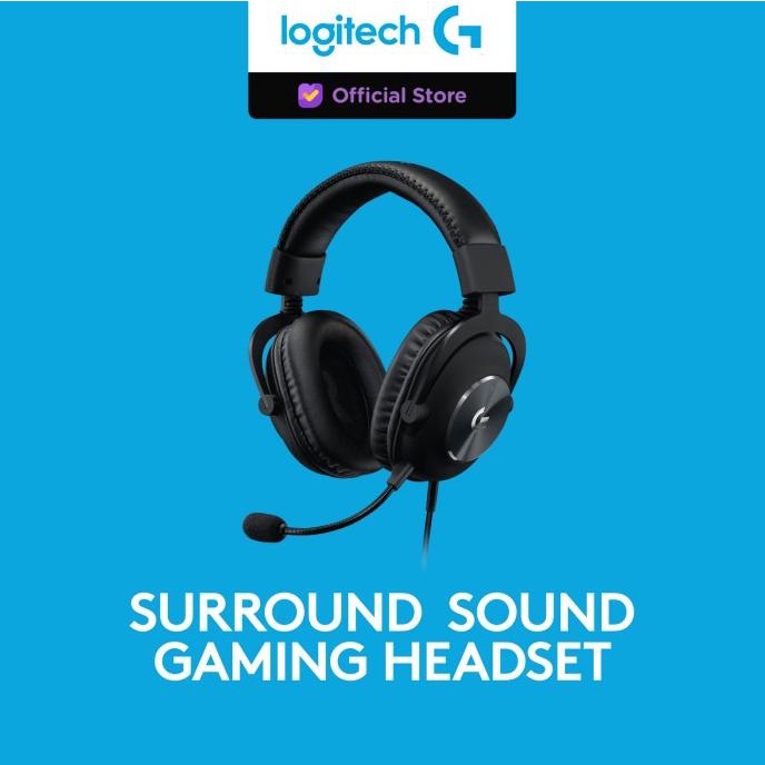 Jual Logitech Pro Gaming Headset Surround Sound, Noise Cancelling E ...