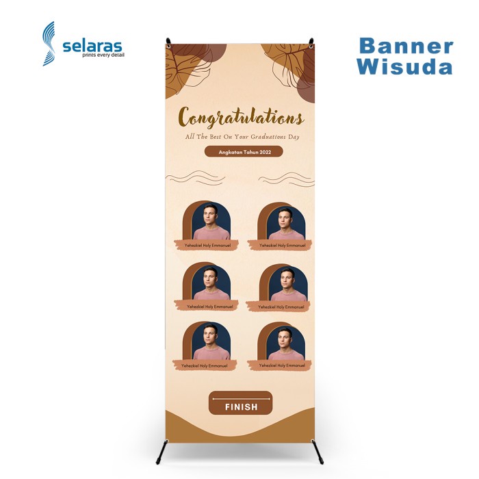 Jual Banner Custom X Banner Wisuda / Sidang / Graduation Free Template ...