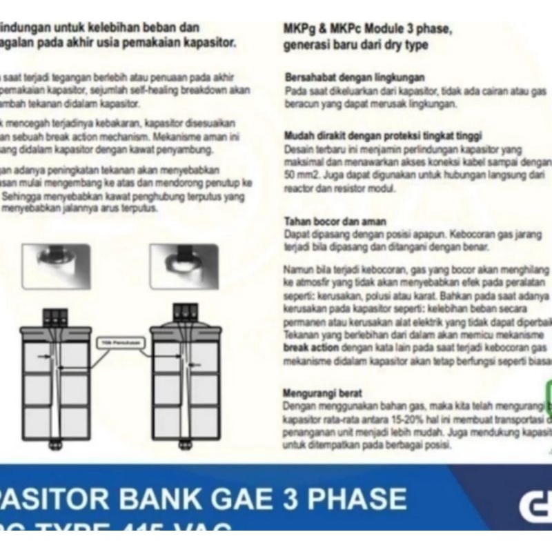 Jual Kapasitor / Capasitor Bank GAE 20 KVAR 415V 3 Phase MKPC | Shopee Indonesia