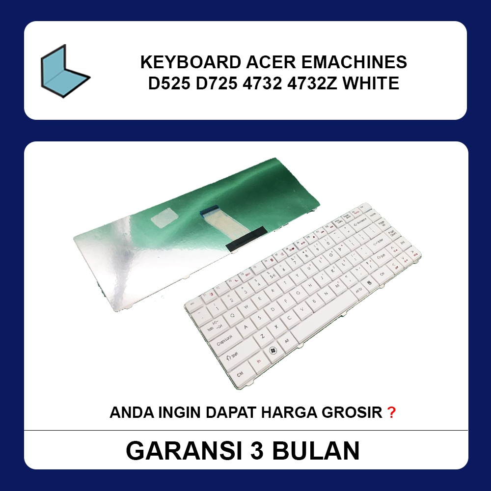 Jual Keyboard Acer Emachines D725 D525 4732 4732Z White | Shopee Indonesia